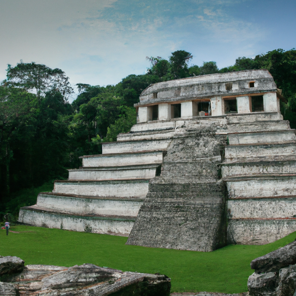 Palenque (Temple of the Inscriptions, Temple of the Cross, and Temple ...