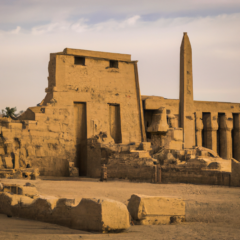 Temple of Amun at Luxor West Bank North West South East South In Egypt ...