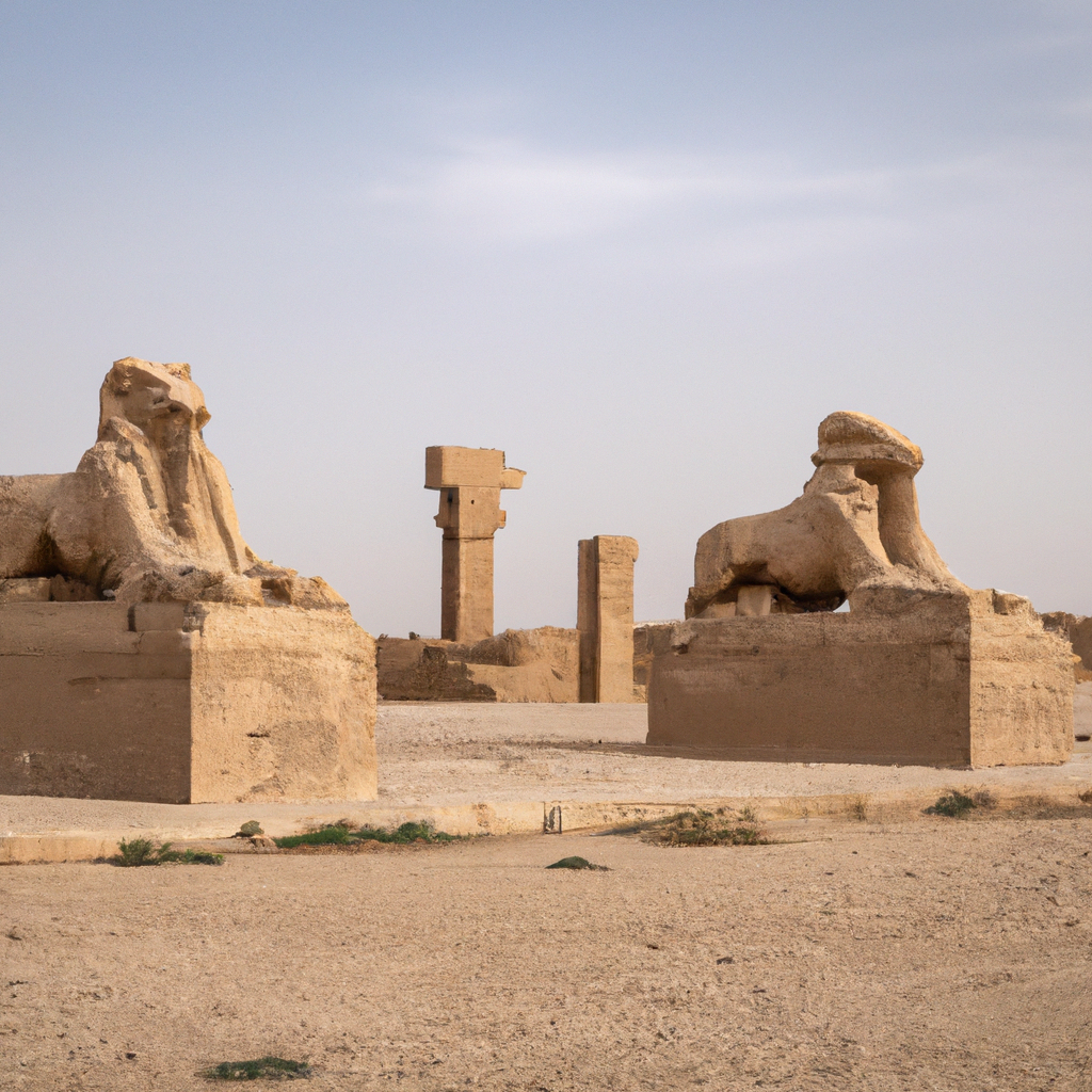 Temple of Thoth at Hermopolis Magna South East West South In Egypt ...
