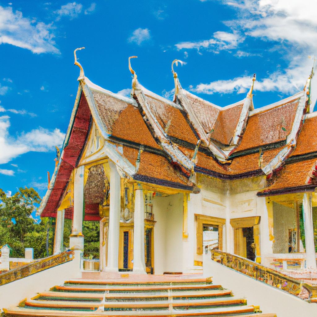 Wat Sila Ngu ou Wat Ratcha Thammaram (temple rouge) In Thailand ...